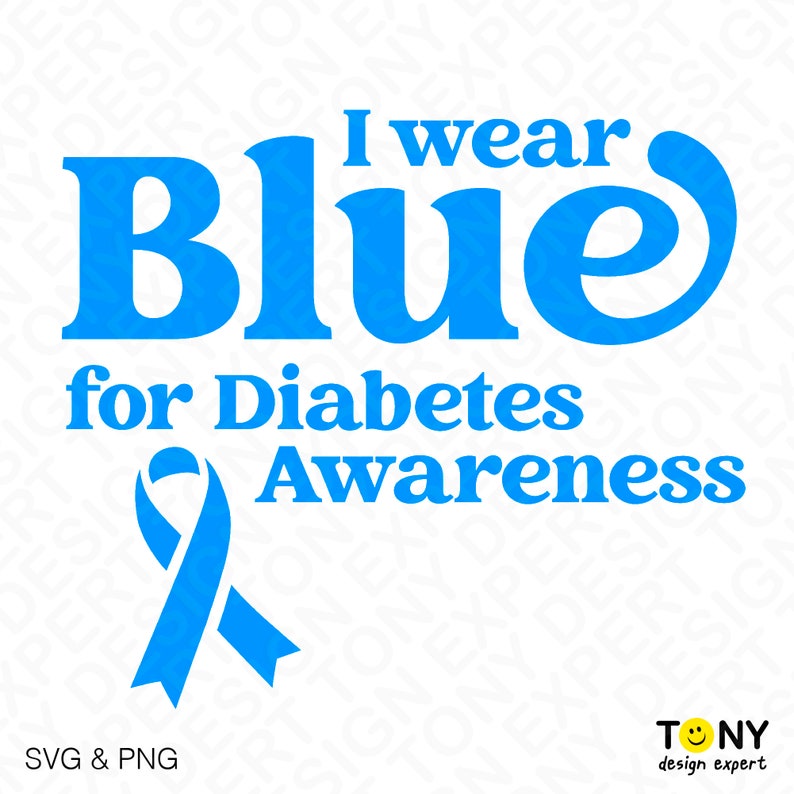 November I Wear Blue Svg Png, Diabetes Awareness Svg, Type 1 Diabetes ...