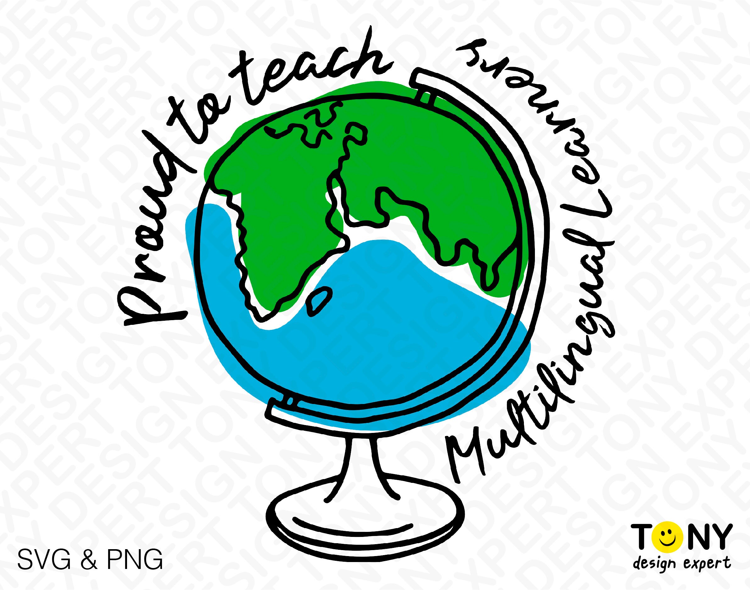 Proud to Teach Multilingual Learners Svg Png, ESL Teacher Svg ...
