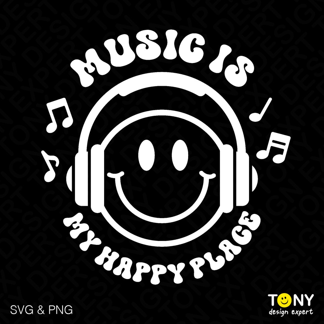 Music is My Happy Place Svg Png, Funny Music Day Svg, Tiny Musician ...