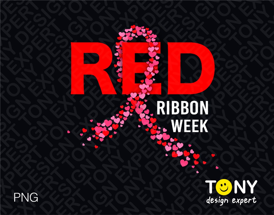 We Wear Red for Red Ribbon Week Awareness Png, Say No to Drugs Png, Red ...
