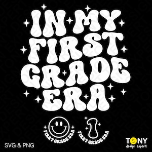 3 Colour Bundle in My First Grade Era Svg Png, 1st Grade Svg, Front ...