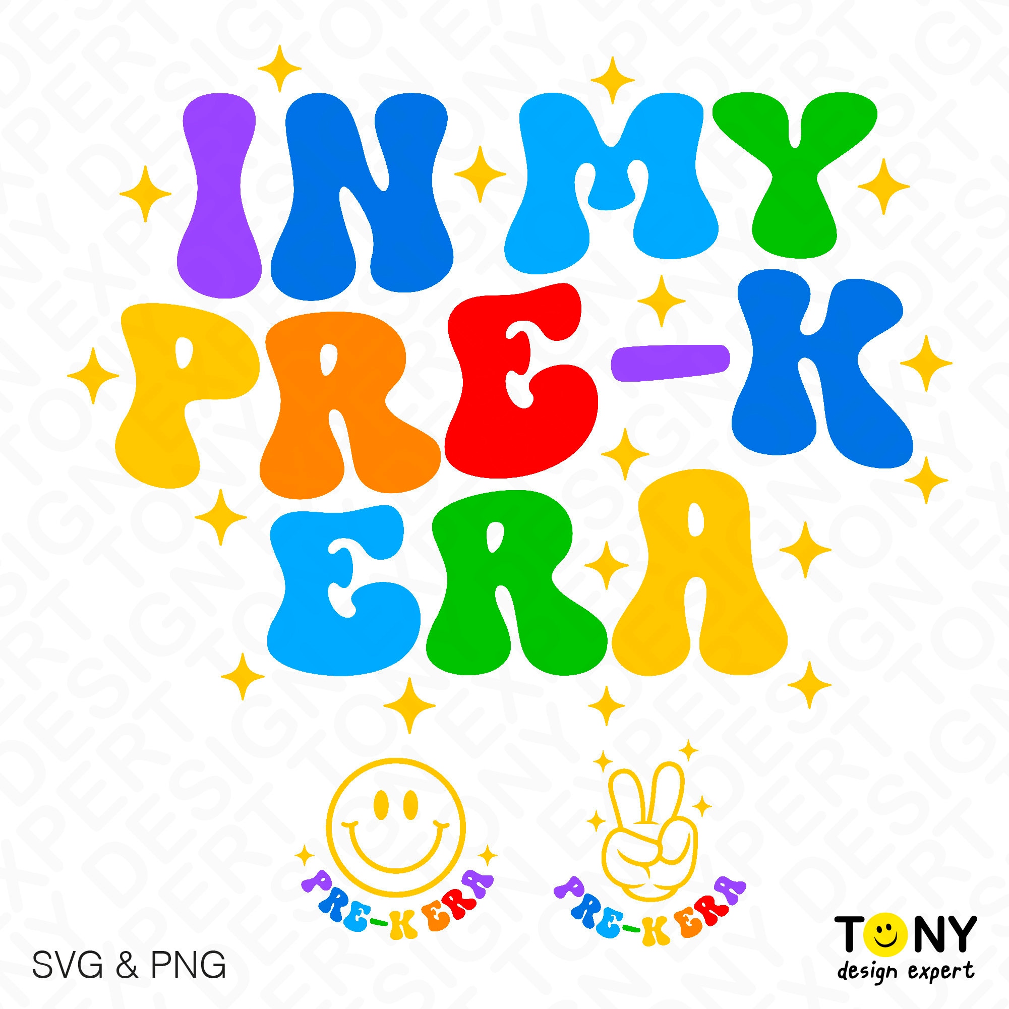 3 Colour Bundle in My Pre-k Era Svg Png, Pre-k Svg, Front Pocket ...