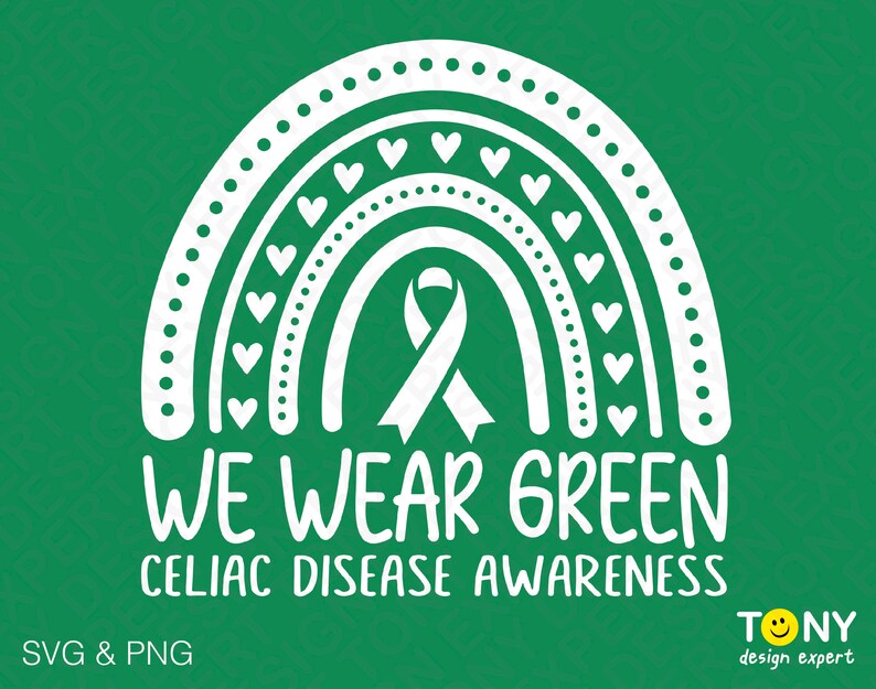 We Wear Green Svg Png Celiac Disease Awareness Svg Green - Etsy