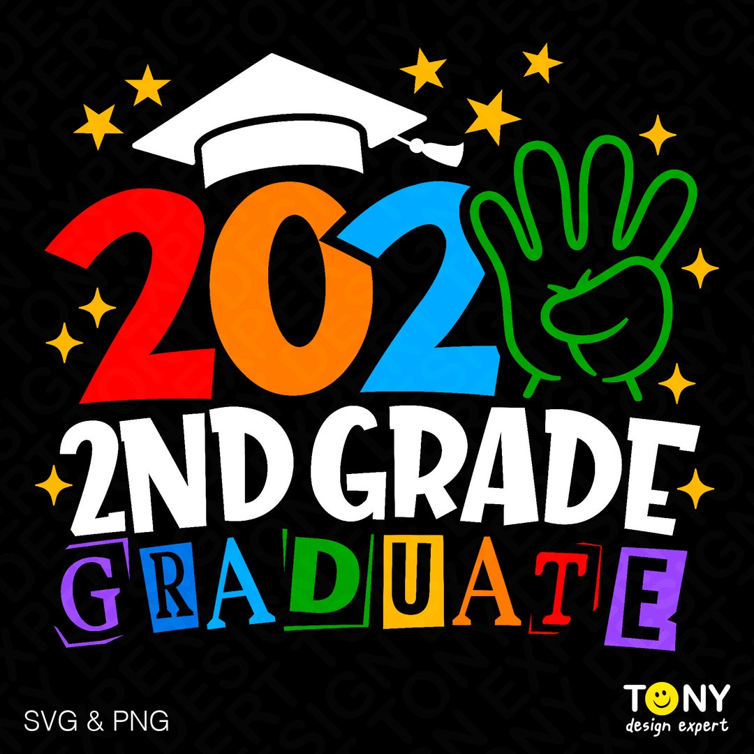 4 Colour Bundle 2024 2nd Grade Graduate Svg Png, Second Grade Graduate ...