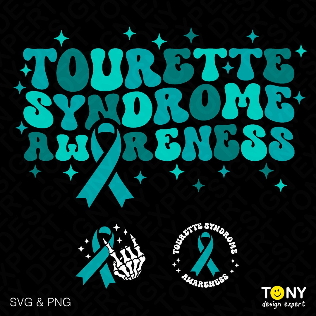 3 Bundle, Tourette Syndrome Awareness Svg Png, Teal Ribbon, Teal ...