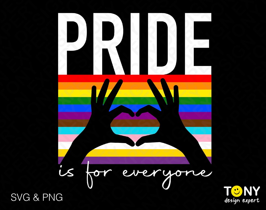 Pride is for Everyone Svg Png, Rainbow Pride Flag Svg, Equality Svg ...