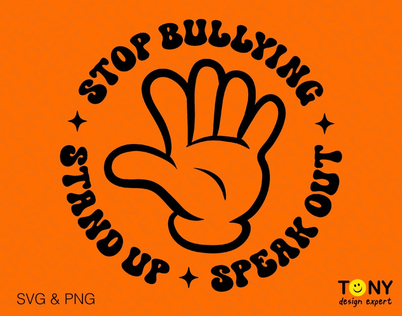 Stop Bullying Svg Png, Stand up Speak Out Svg, End Bullying Svg, Trendy ...