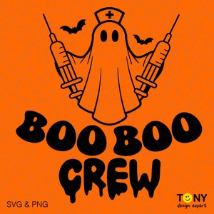 Boo Boo Crew Svg Png, Funny Nurse Svg, Halloween Nurse Svg, Spooky ...