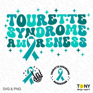 3 Bundle, Tourette Syndrome Awareness Svg Png, Teal Ribbon, Teal ...