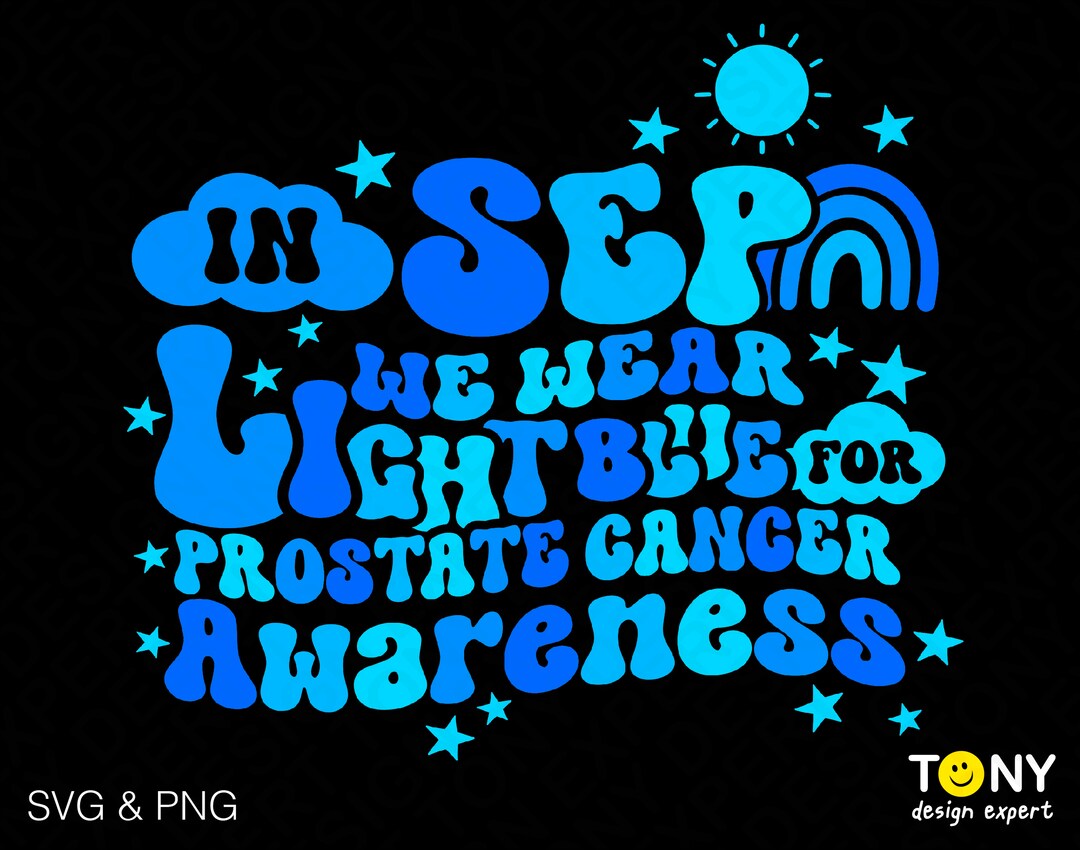 In September We Wear Light Blue Svg Png, Prostate Cancer Awareness ...