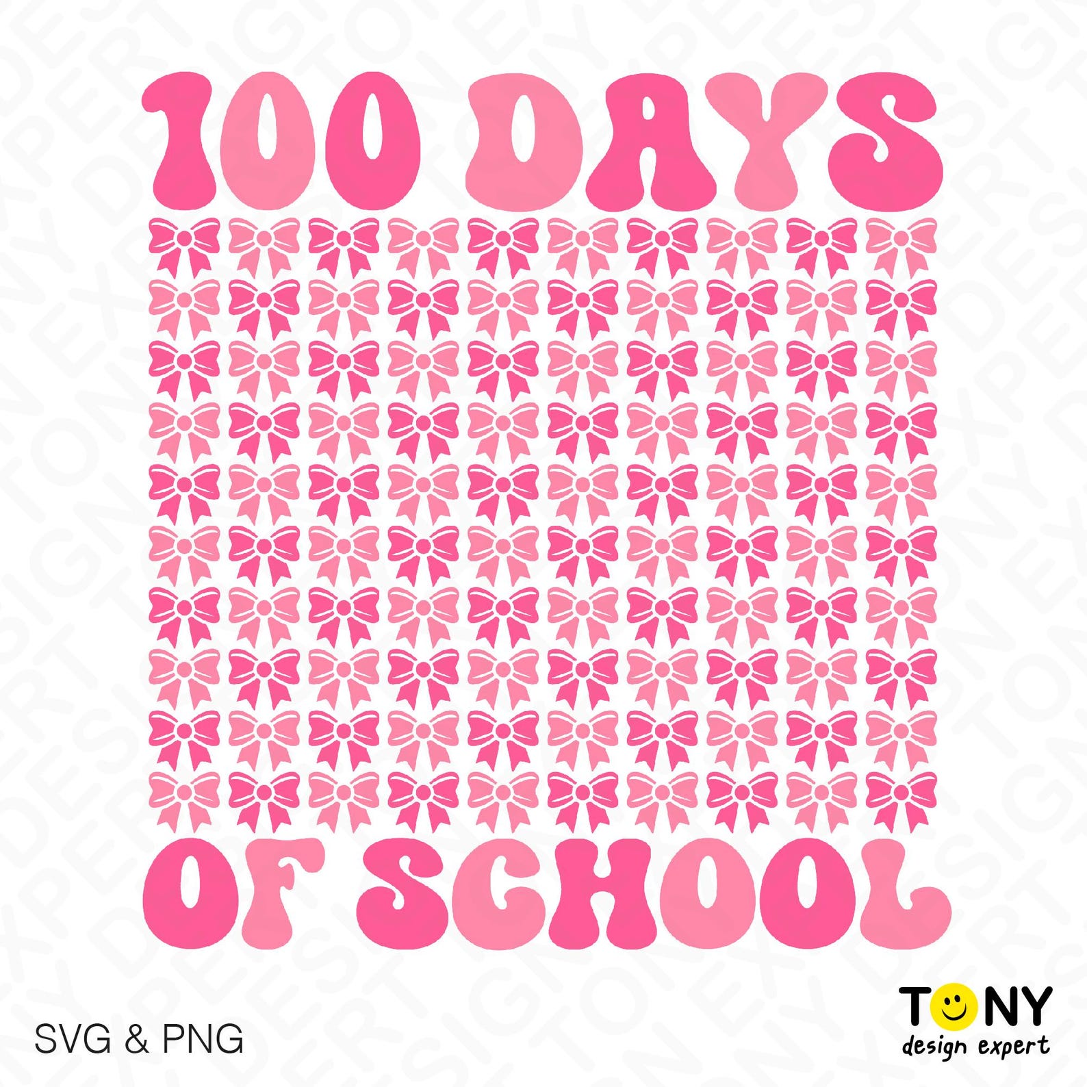 Bows Coquette 100 Days of School Svg Png, Bows Lover Svg, Cute Sweet ...