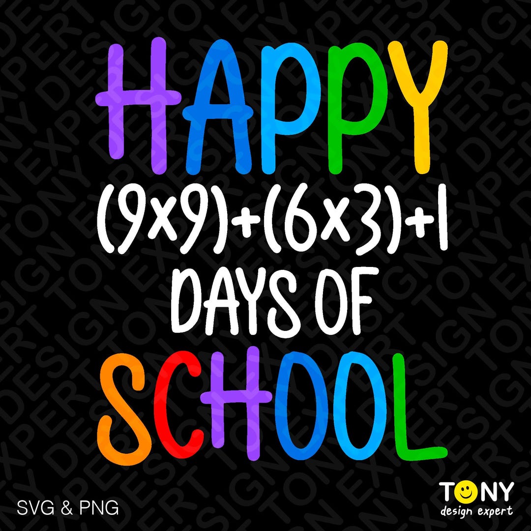 Happy 100 Days of School Svg Png, Math Formula 100 Days Svg, Funny Kids ...