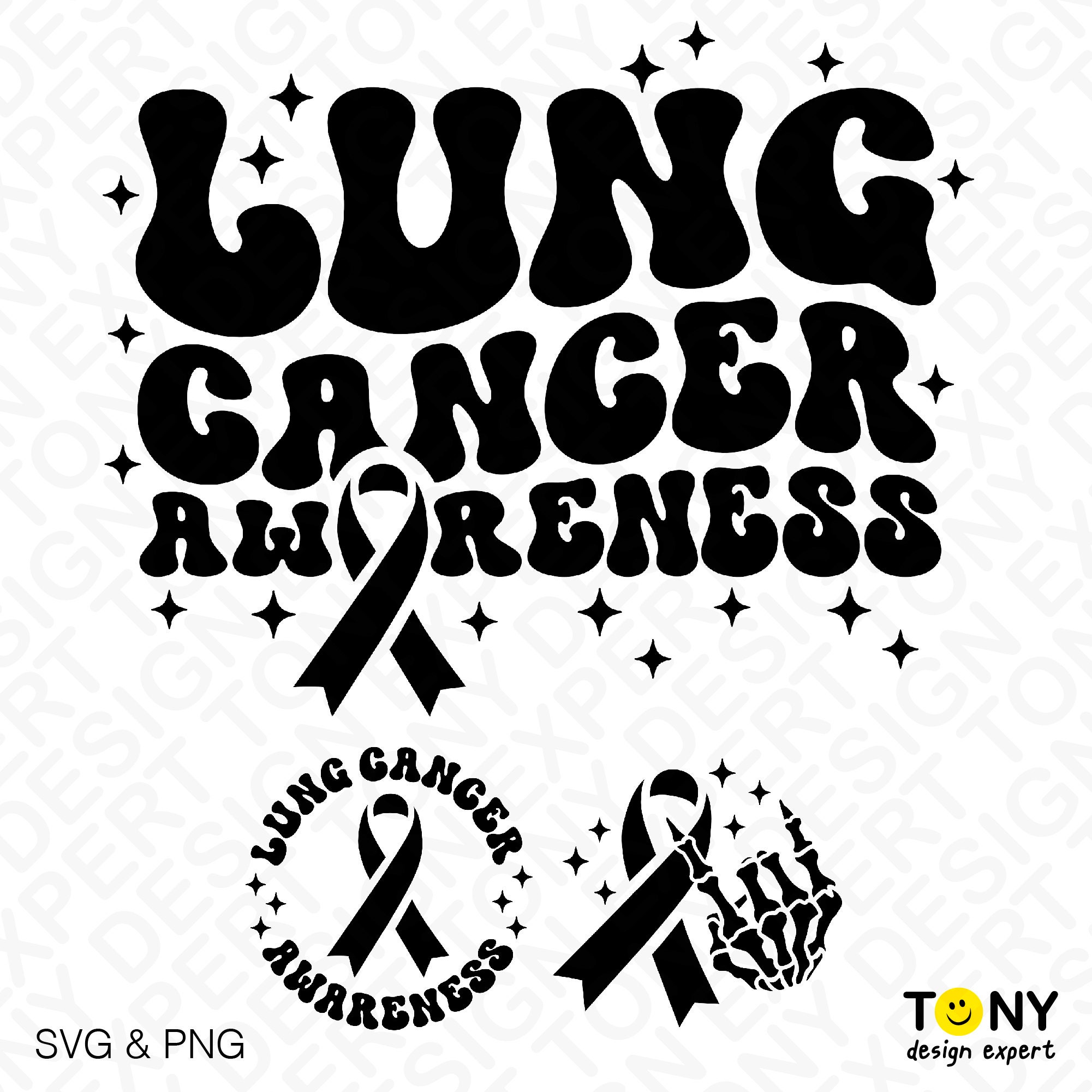 Lung Cancer Awareness Svg Png, White Cancer Ribbon Svg, Fight Cancer ...