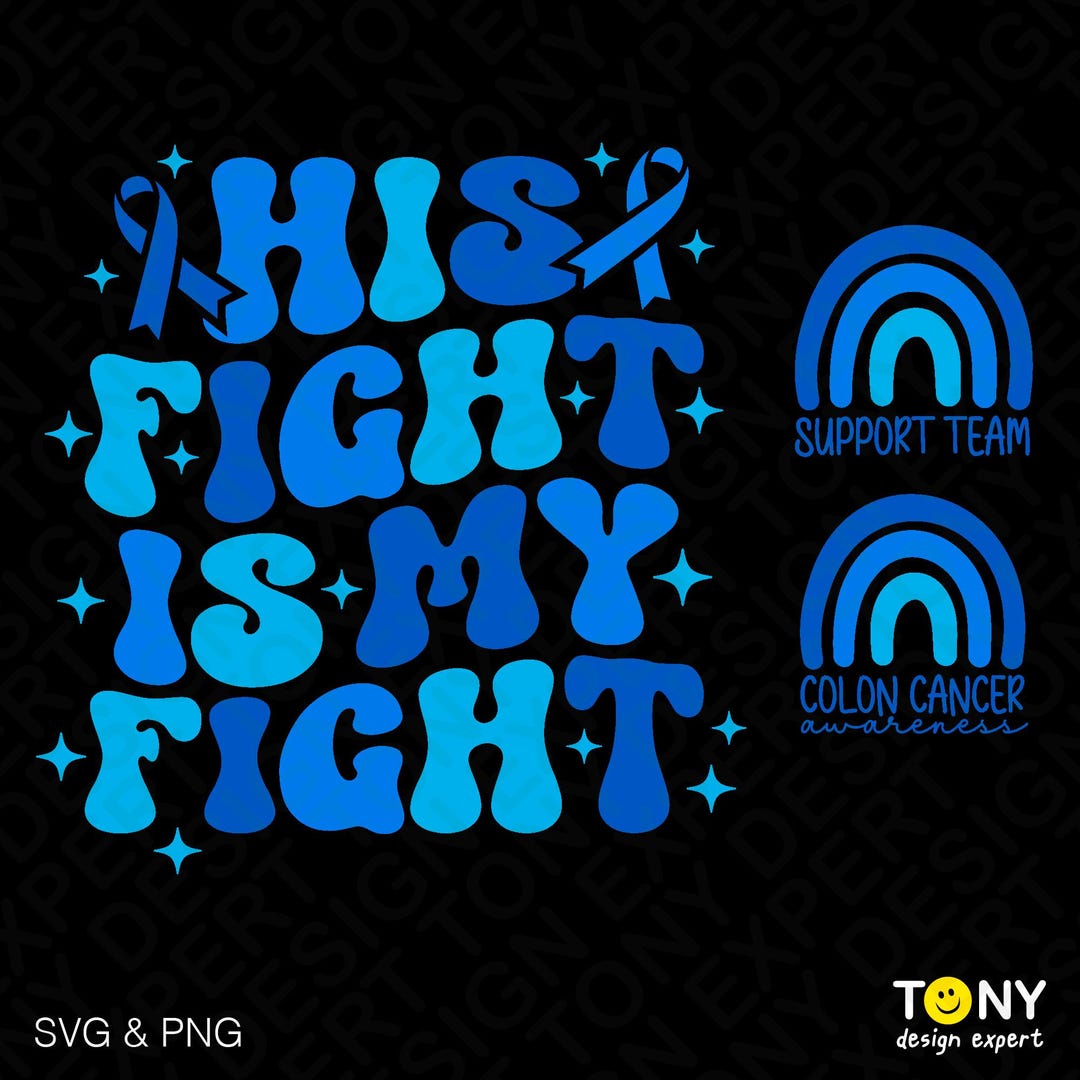 His Fight is My Fight Svg Png, Colon Cancer Awareness Svg, Front Pocket ...