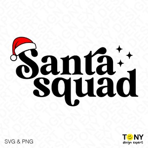 Santa Squad Svg Png, Cute Christmas Svg, Xmas Svg, Funny Matching Santa ...