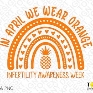 In April We Wear Orange Svg Png, Infertility Awareness Svg, Trendy ...