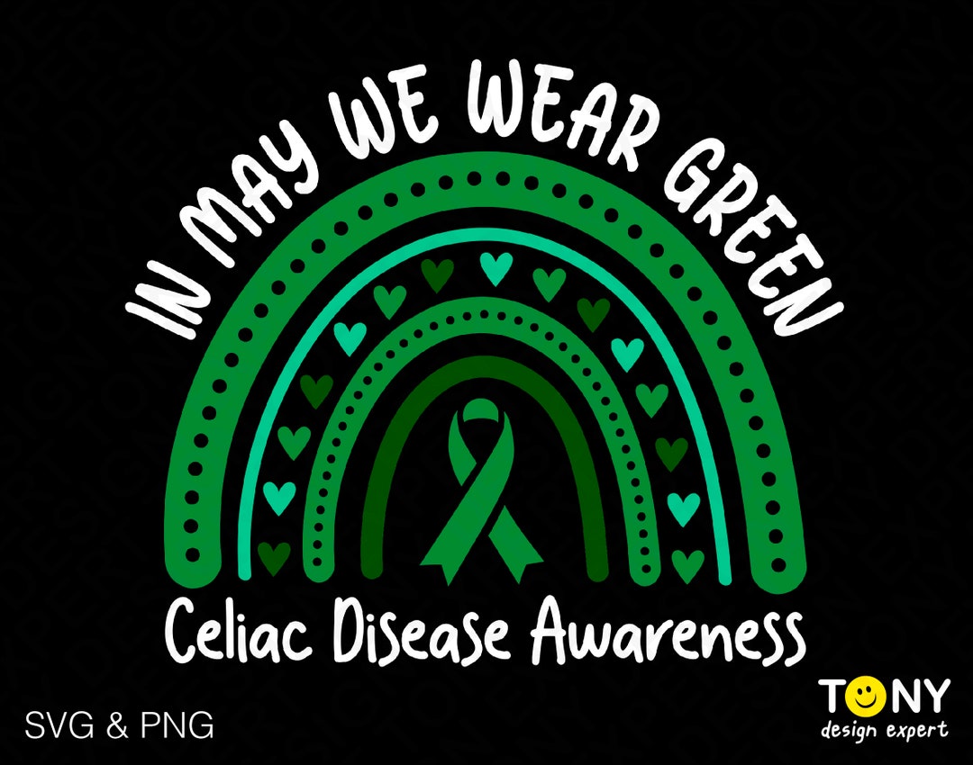 In May We Wear Green Svg Png, Celiac Disease Awareness Svg, Trendy Boho ...