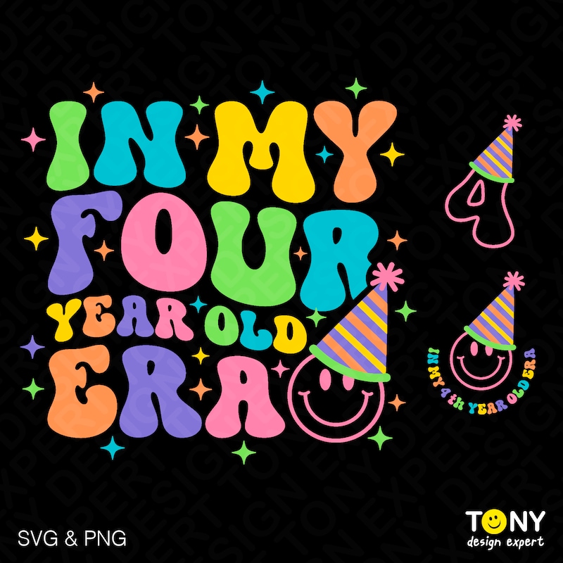 Four Birthday Shirt Svg - Etsy