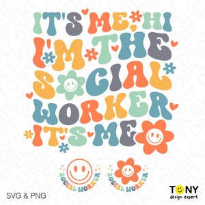 It's Me Hi I'm the Social Worker It's Me Svg, Lcsw Appreciation Gift ...