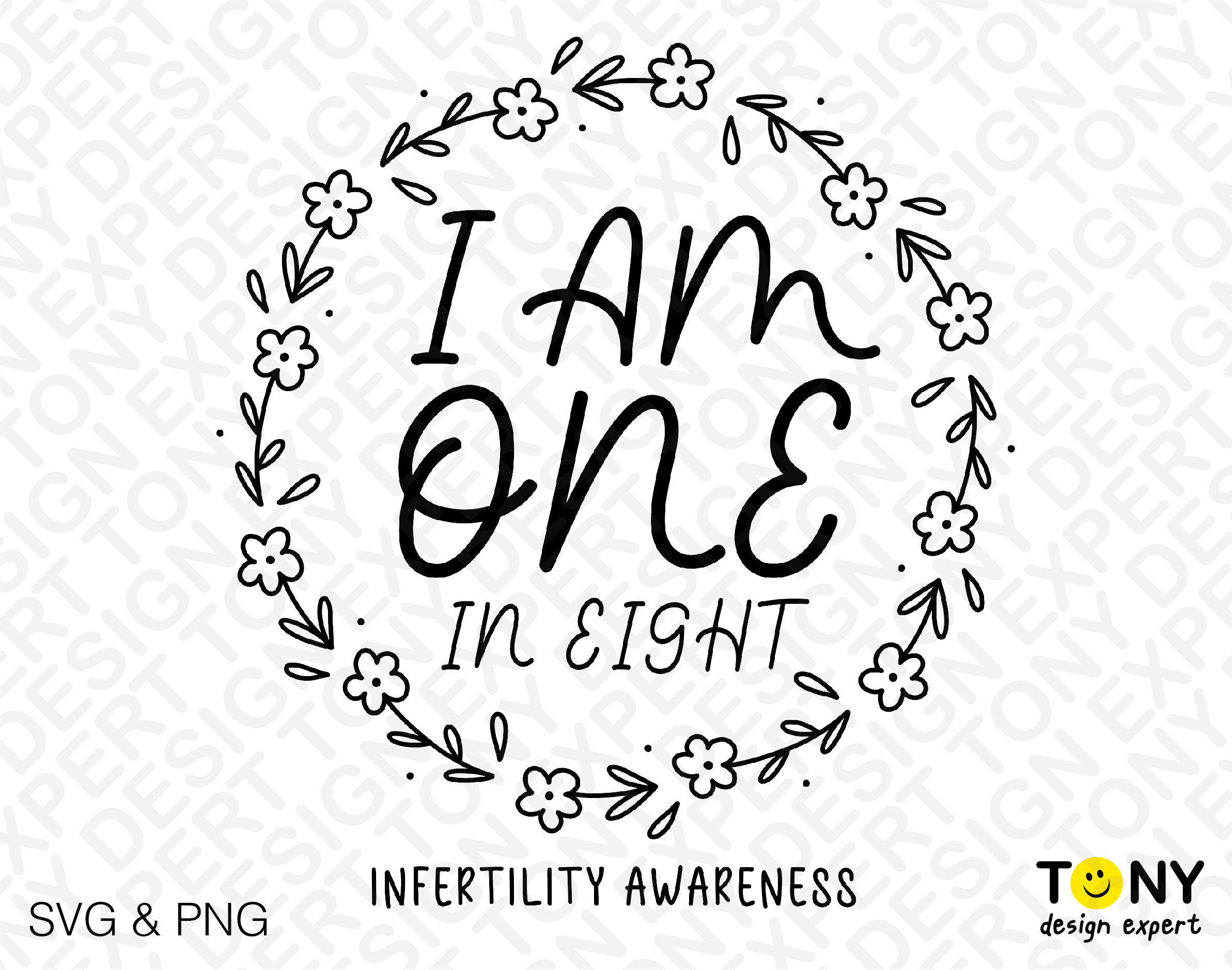 I Am 1 in 8 Svg Png One in Eight Svg Ivf Baby Infertility - Etsy