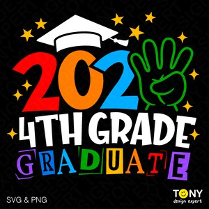 4 Colour Bundle 2024 4th Grade Graduate Svg Png, Fourth Grade Graduate ...