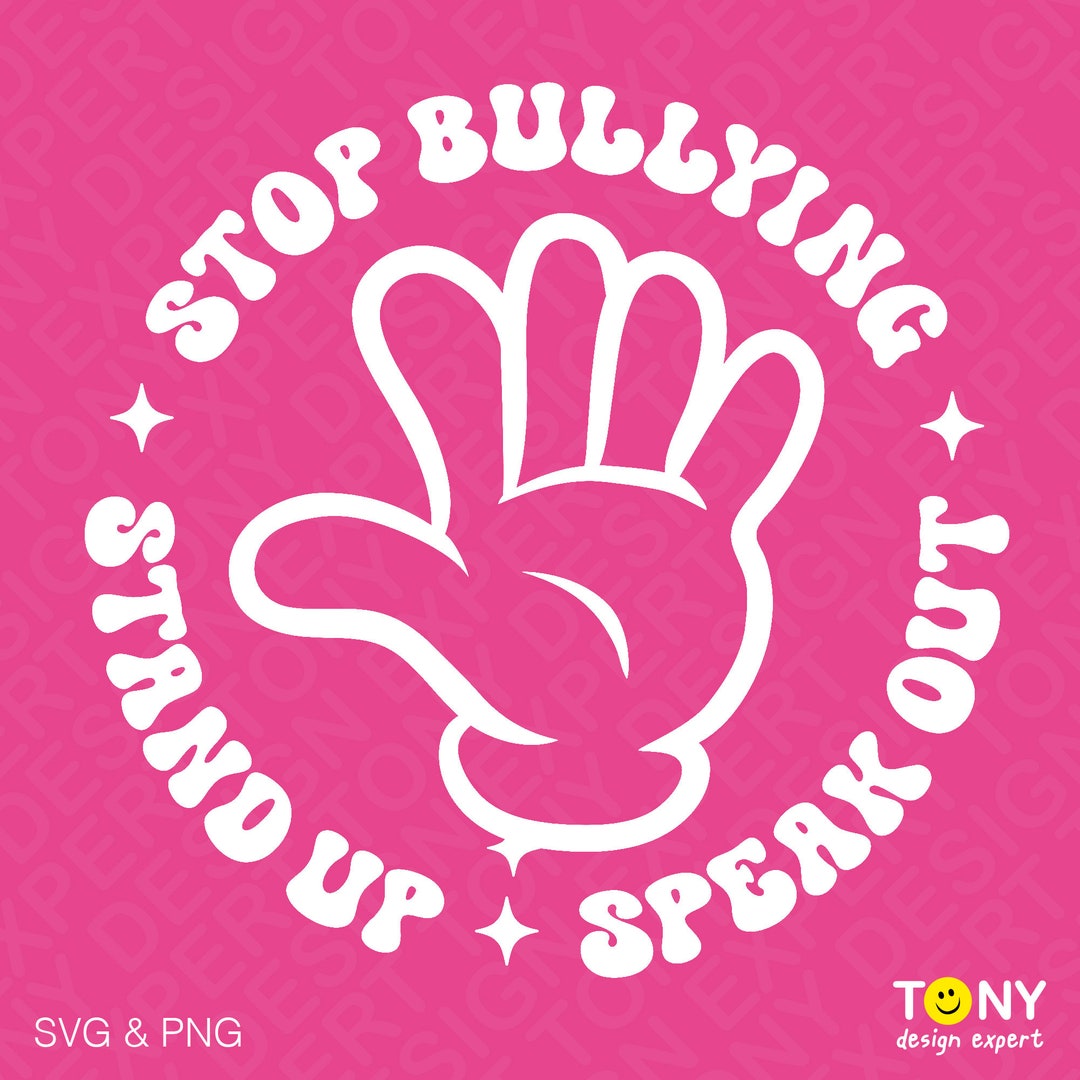 Stop Bullying Stand up Speak Out Svg Png, Pink Shirt Day Svg, End ...