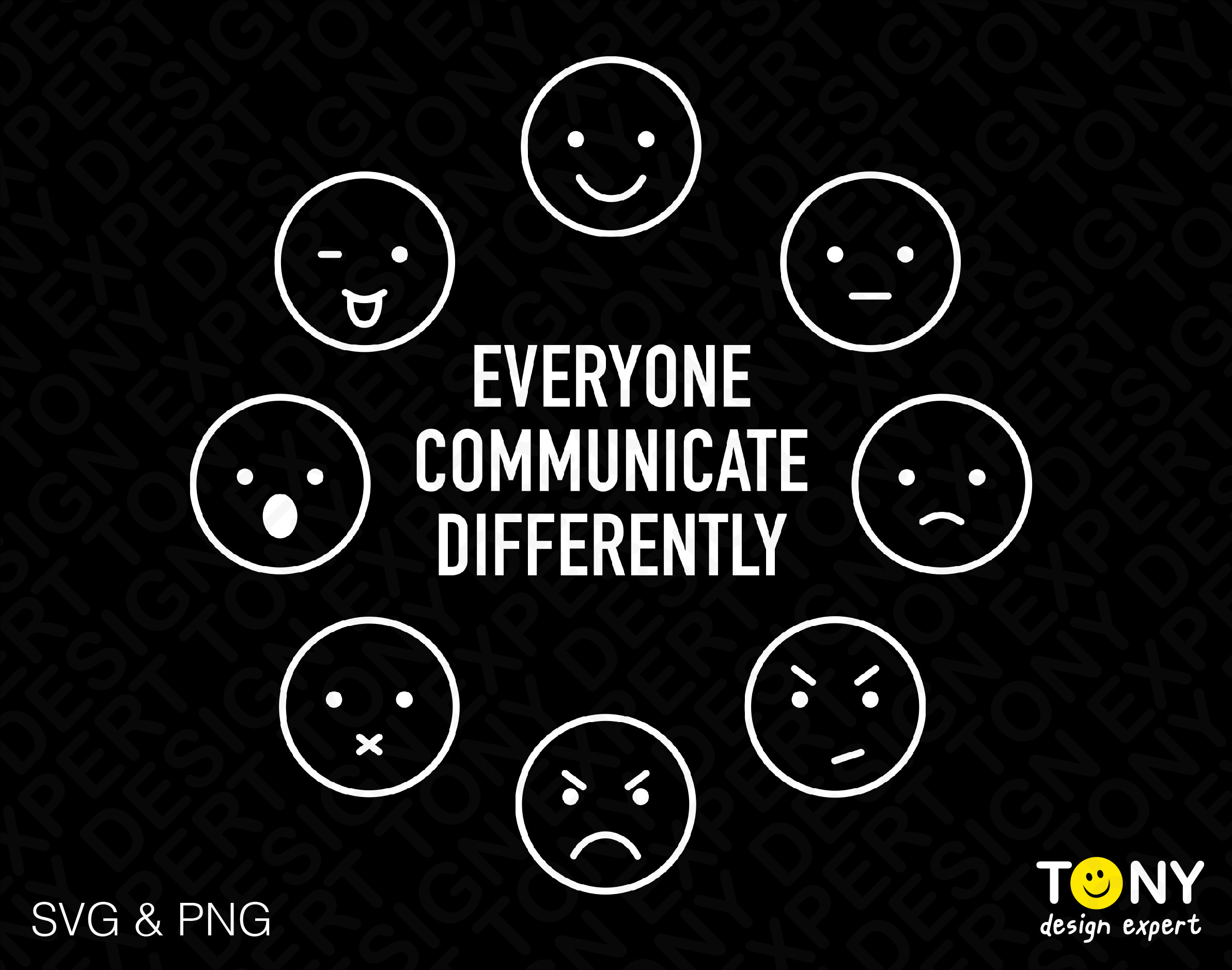 Everyone Communicate Differently Svg Png Autism Svg Autism - Etsy