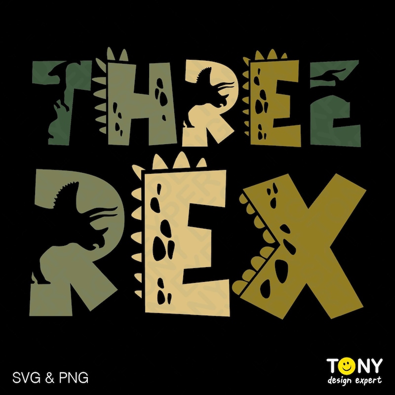 Three Rex Svg - Etsy