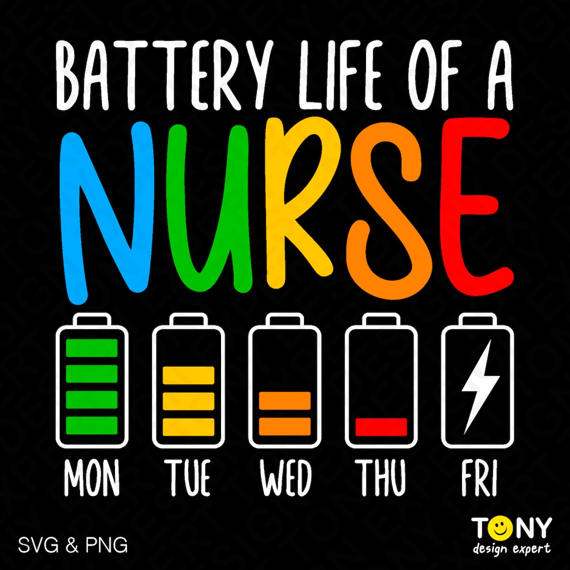 Battery Life of A Nurse Svg Png, Nurse Life Svg, Funny Rn Cna Nurse ...