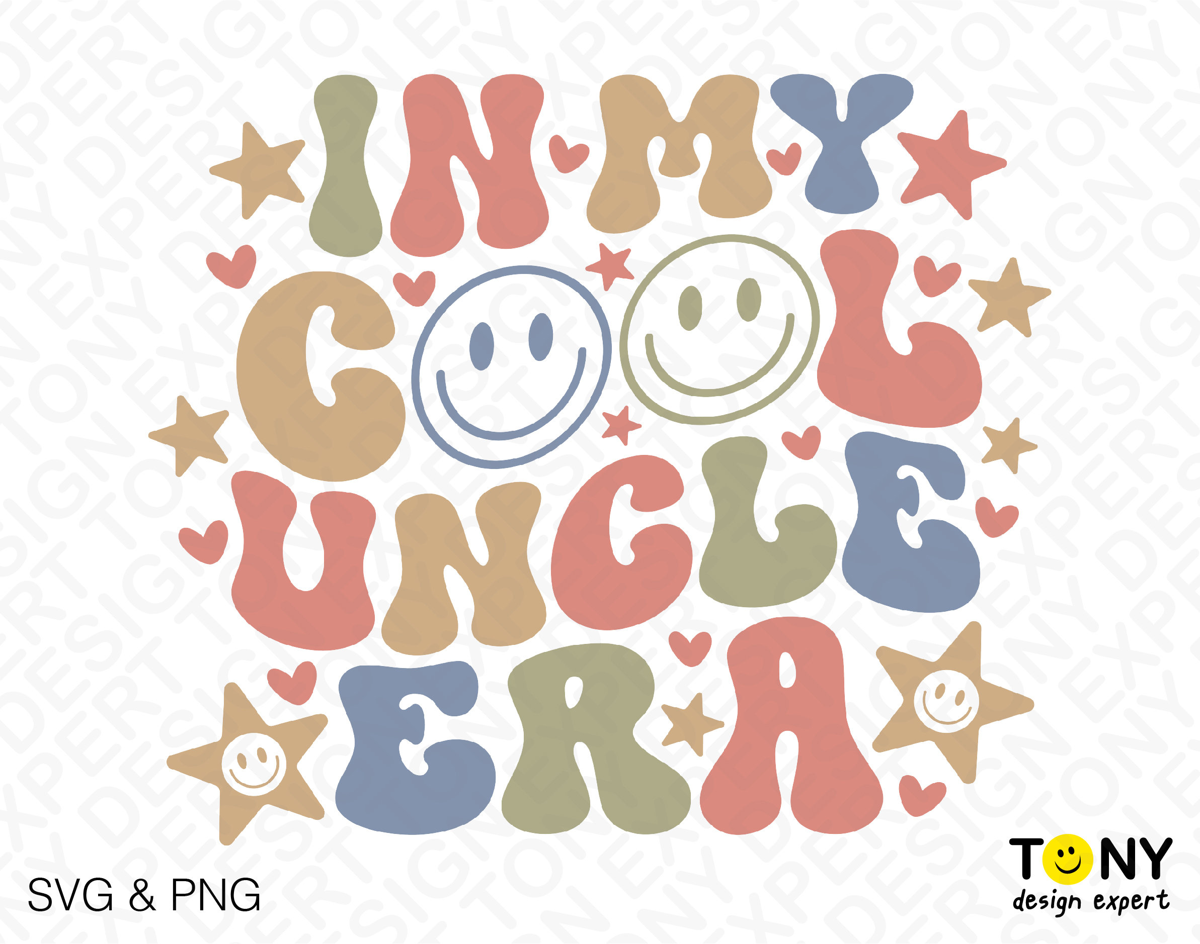 In My Cool Uncle Era Svg Png, Cool Uncle Club Svg, Trendy Retro Groovy ...
