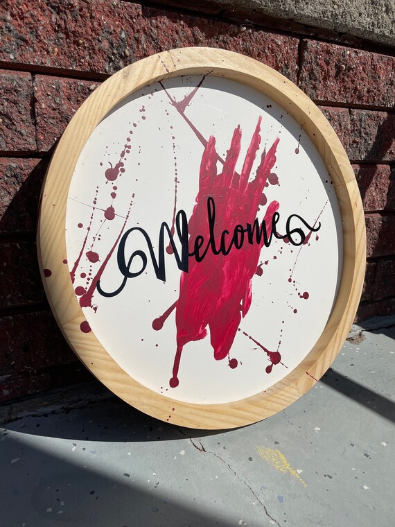 Bloody Welcome Sign | Etsy