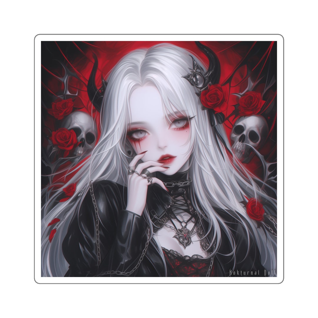 Goth Girl Sticker Gothic Sticker Demon Girl Sticker Demon Sticker ...