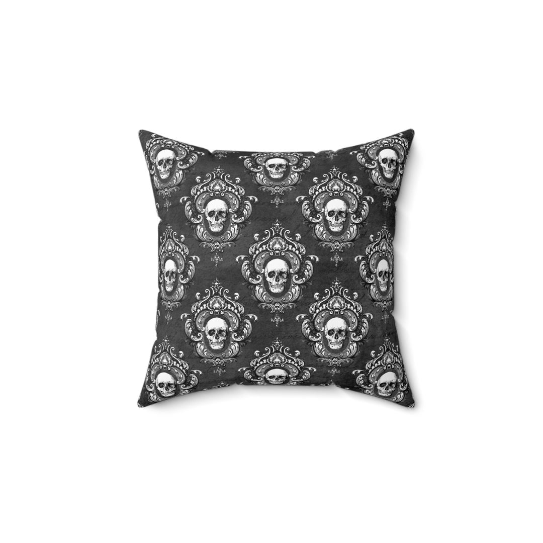 Victorian Damask Skull Pillow Gothic Pillow Victorian Pillow Damask ...