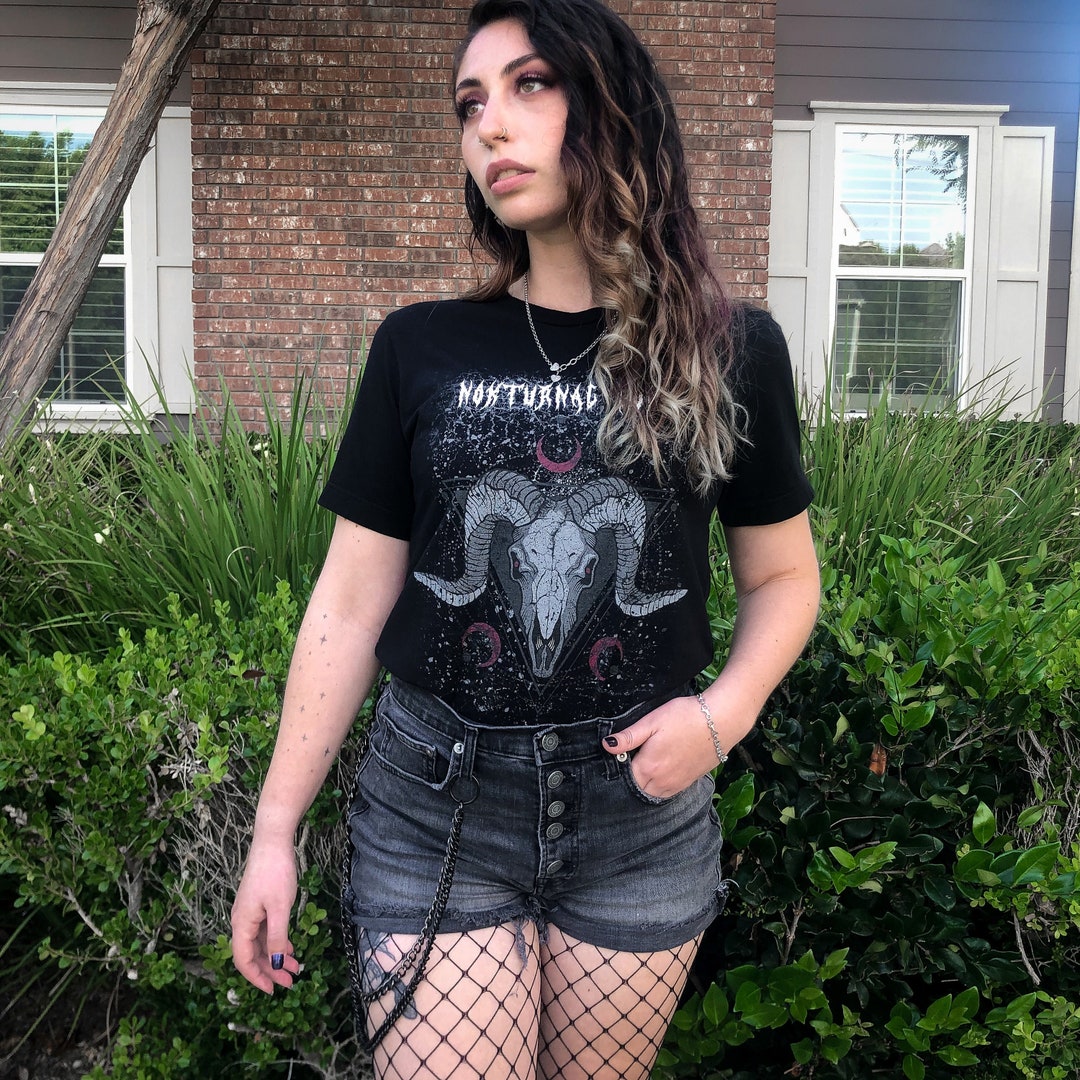 Baphomet Tshirt Satanic Tee Gothic Clothing Occult Clothing Gothic Tee ...