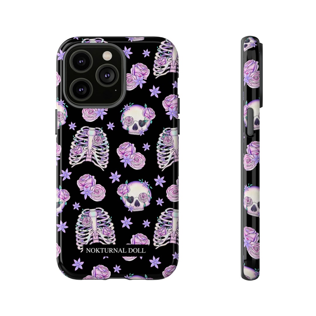 Skull Phone Case Pastel Goth Phone Case Kawaii Goth Witchy - Etsy
