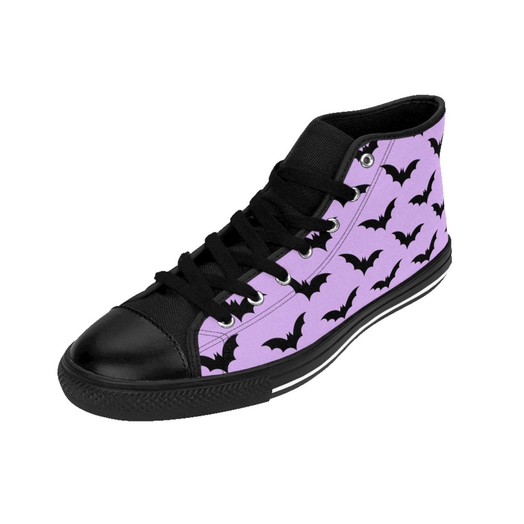 Gothic Women's High-top Sneakers Goth Sneakers Gothic Bats Halloween ...