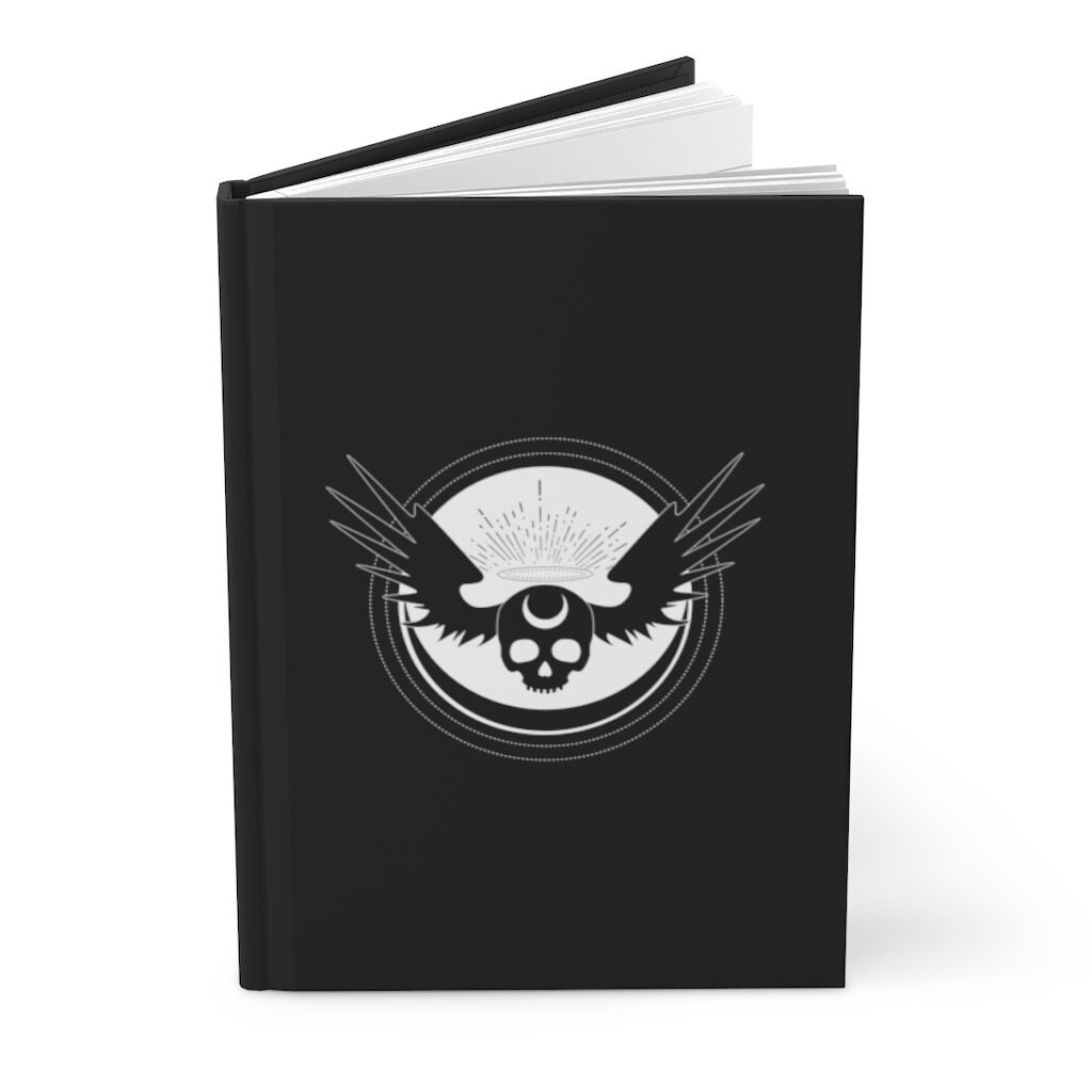 Skull Journal Gothic Journal Skull and Moon Skull With Wings - Etsy ...