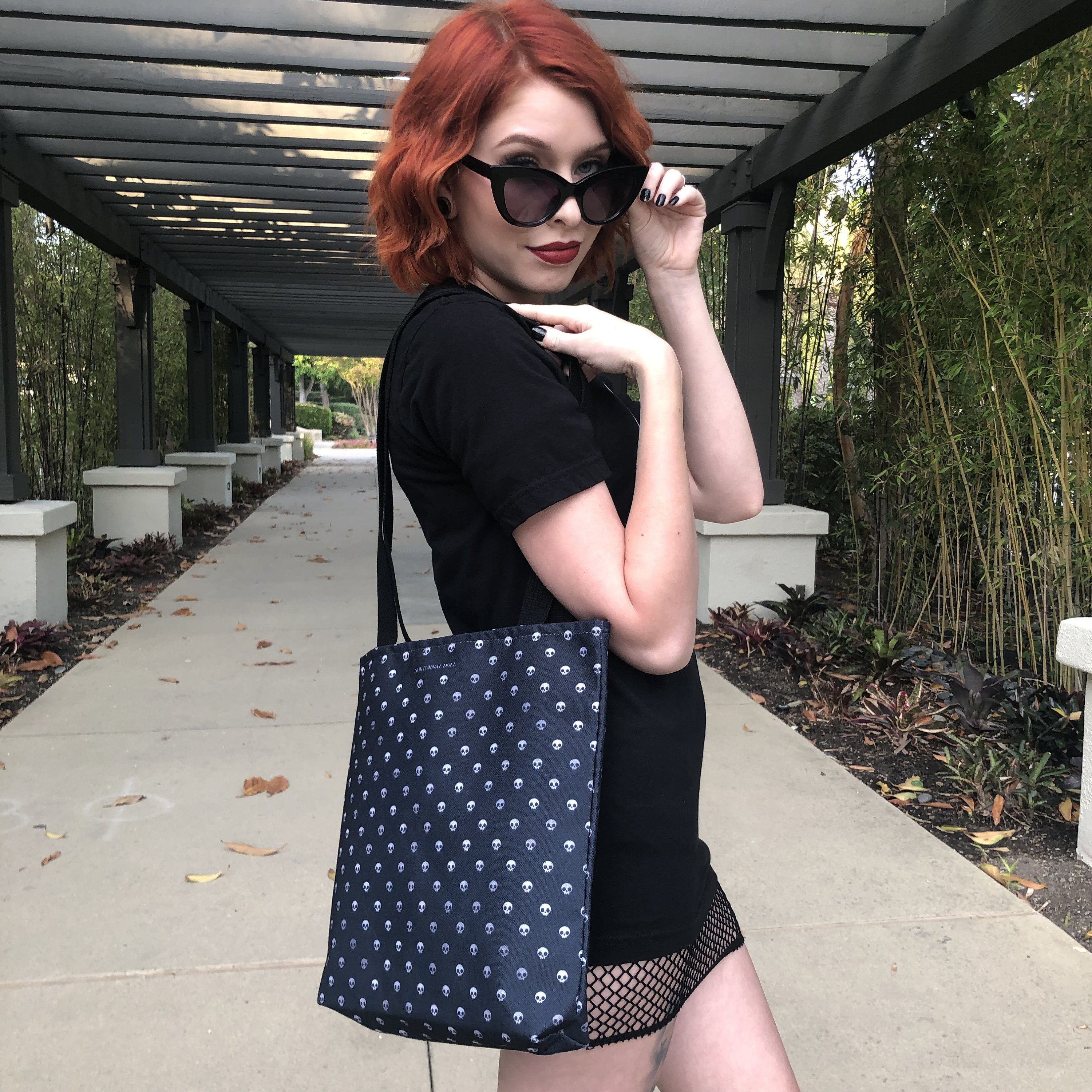 Skully Tote Bag Skull Tote Bag Cute Skull Bag Gothic Shoulder Bag Goth ...