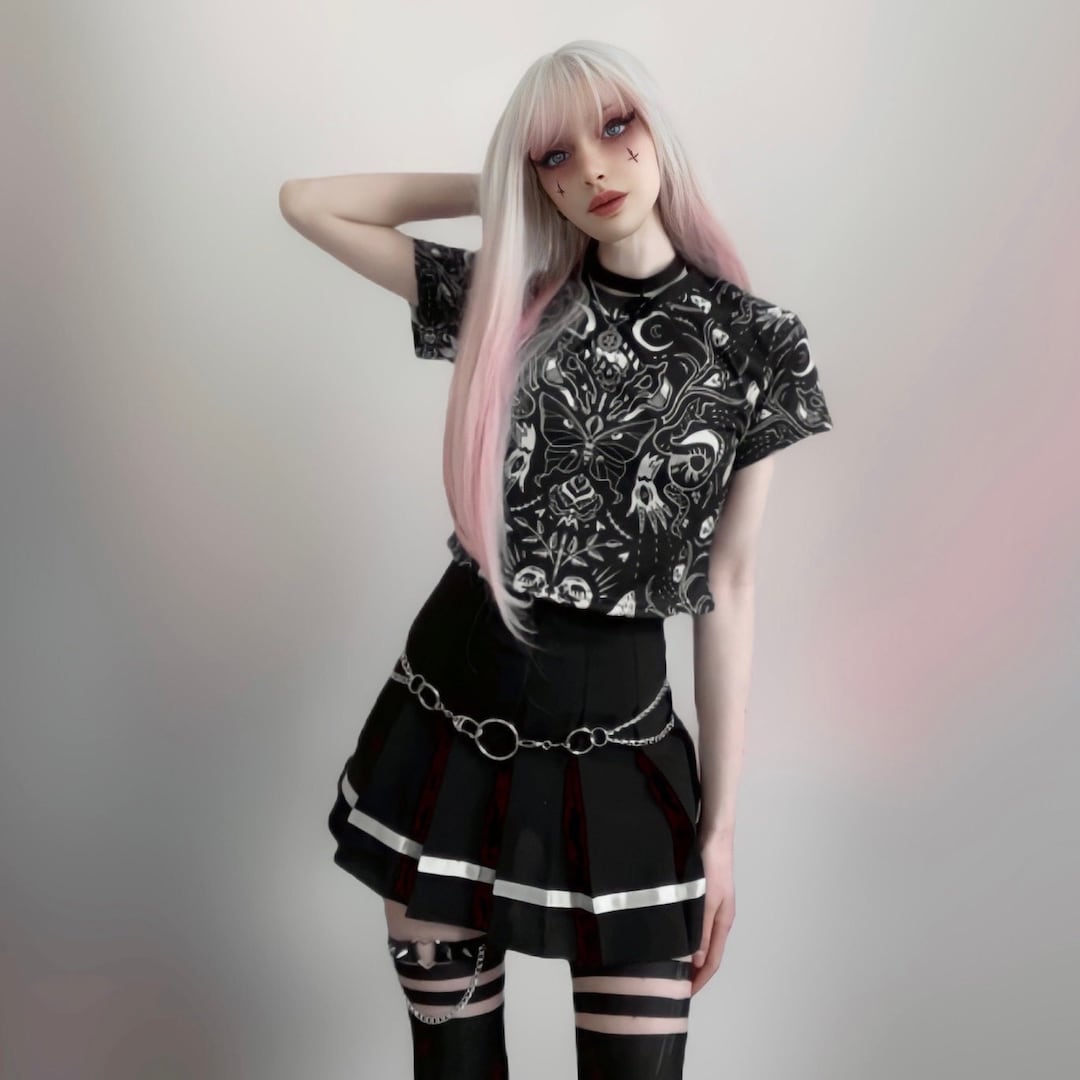 Goth Tshirt for Women Gothic Crop Top Goth Tee Shirt Gothic Teeshirt ...