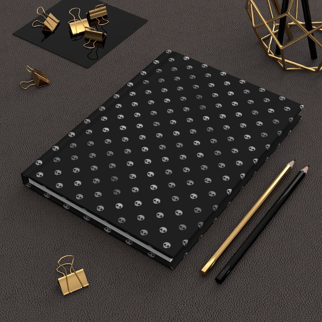 Skully Journal Skull Journal Cute Skull Notebook Gothic - Etsy