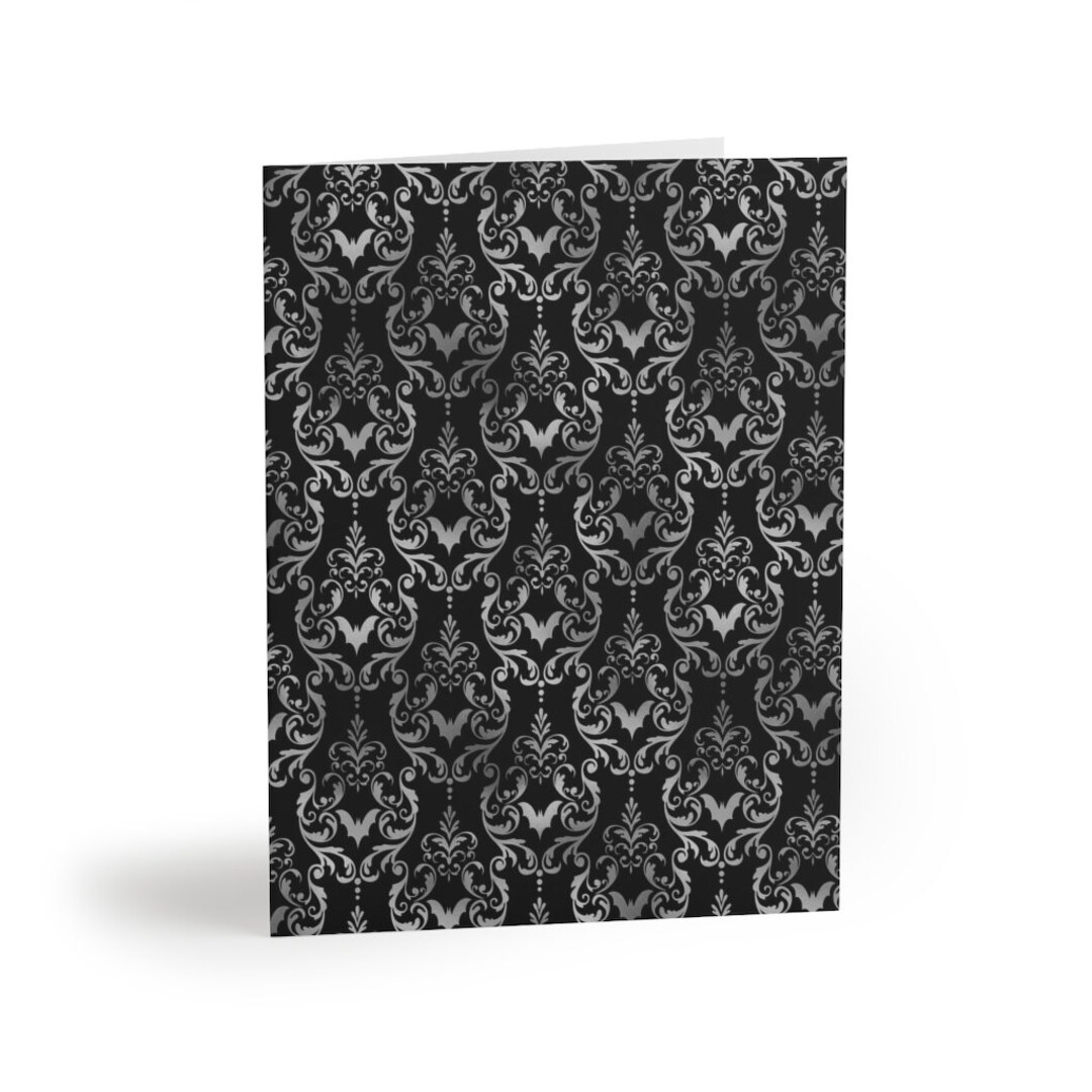 Gothic Greeting Cards Gothic Card Goth Gifts Bat Damask Victorian ...