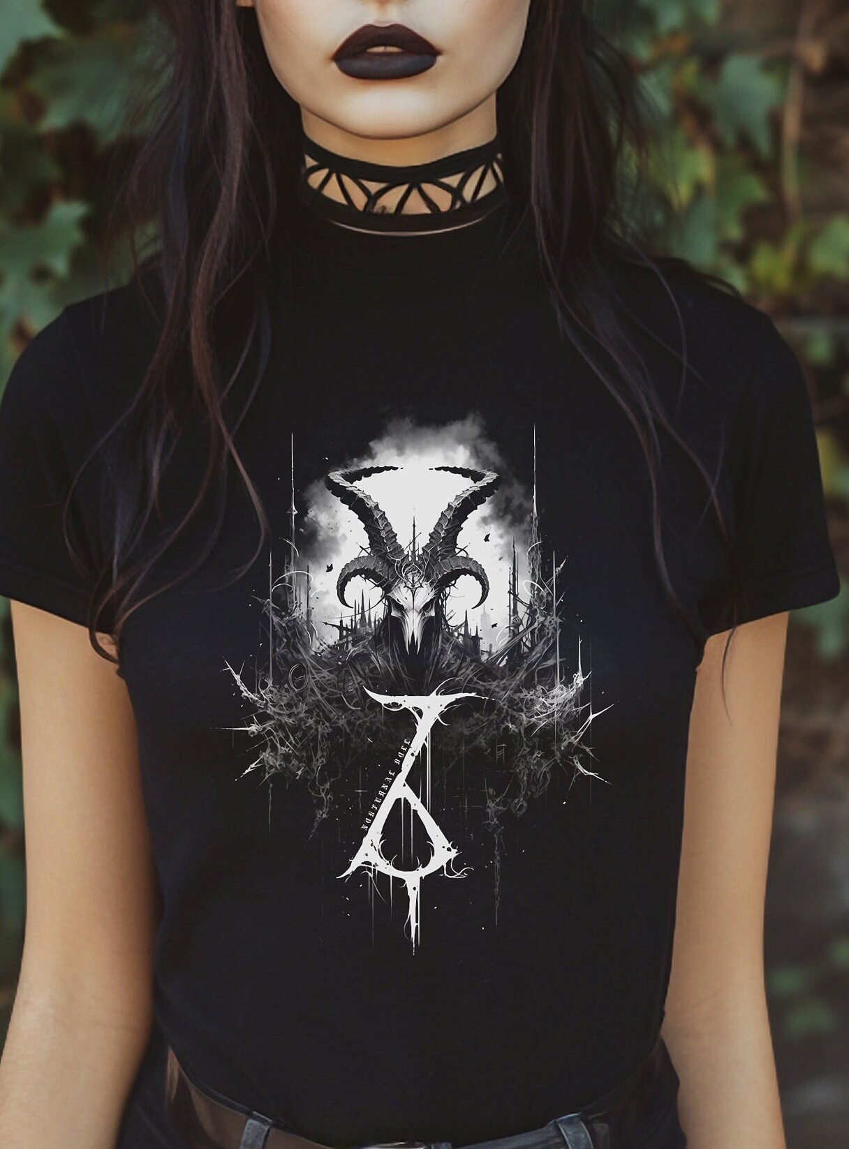 Baphomet Tee Shirt Satan Shirt for Women Goat Tshirt Gothic Tee Occult ...