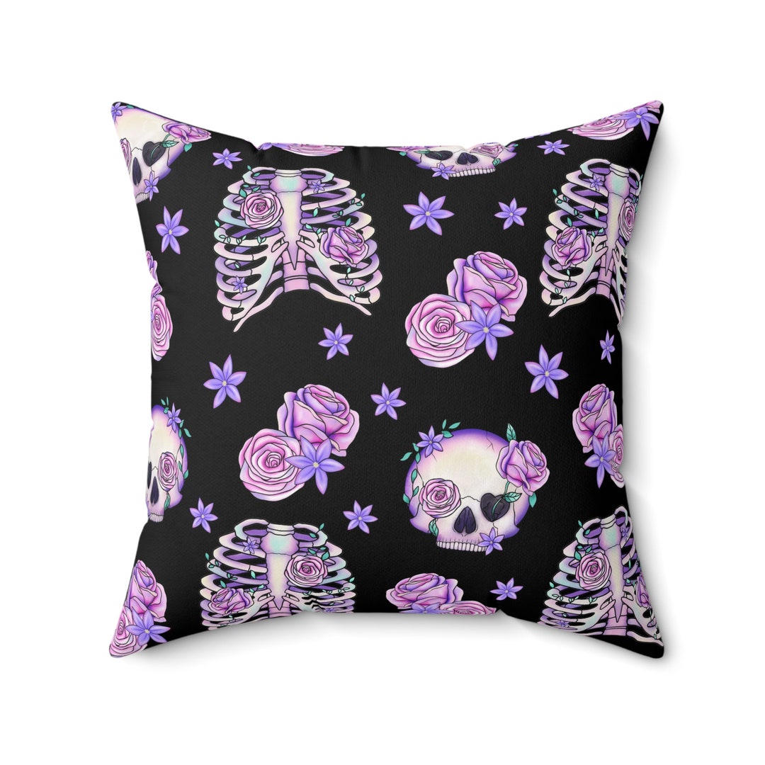 Gothic Pillow Victorian Pillow Skull Pillow Goth Girl Pillow Witch ...