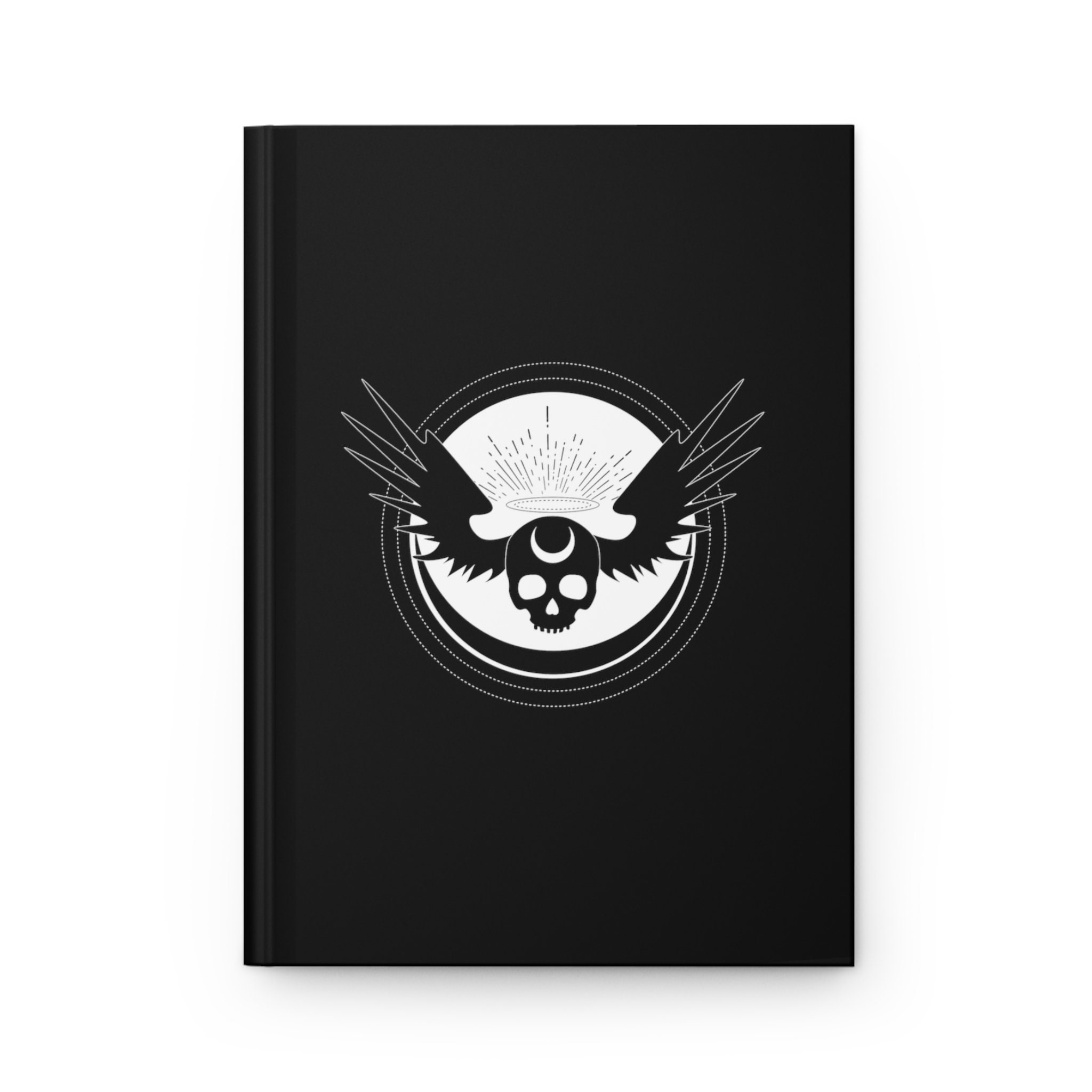 Skull Journal Gothic Journal Skull and Moon Skull With Wings Gothic ...