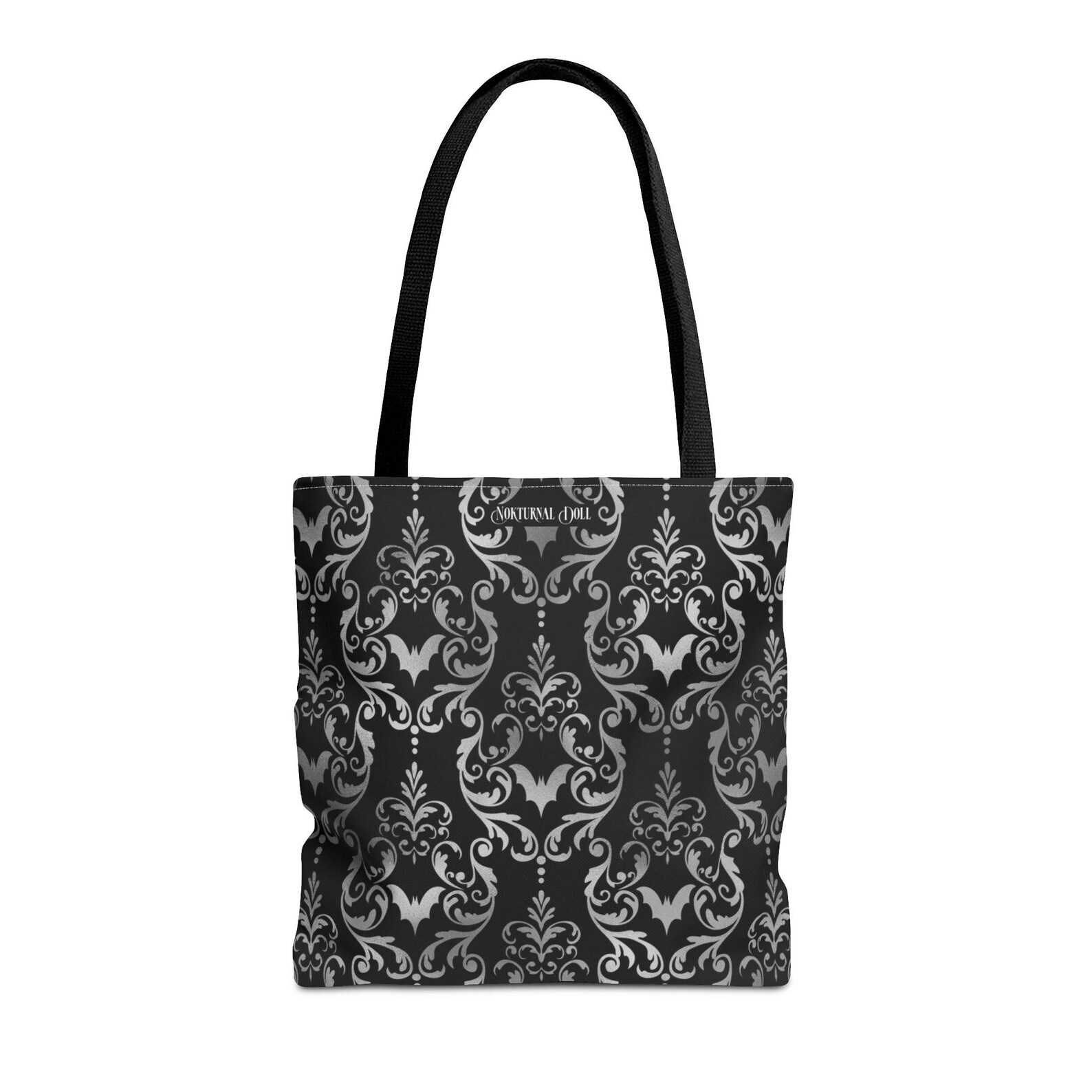 Damask Tote Bag Gothic Tote Bag Bat Tote Bag Goth Girl Goth Shoulder ...