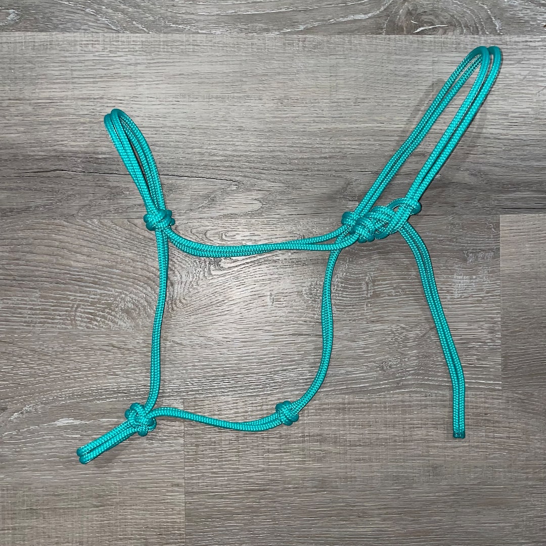 Custom Rope Halter, 2 Knot Soft Rope Halter, 1/4 Inch Polyester Double ...