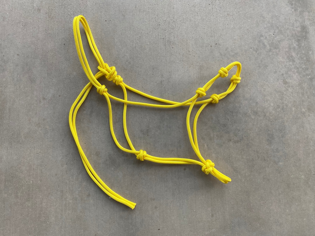 Custom Rope Halter, 4 Knot Soft Rope Halter, 1/4 Inch Polyester Double ...