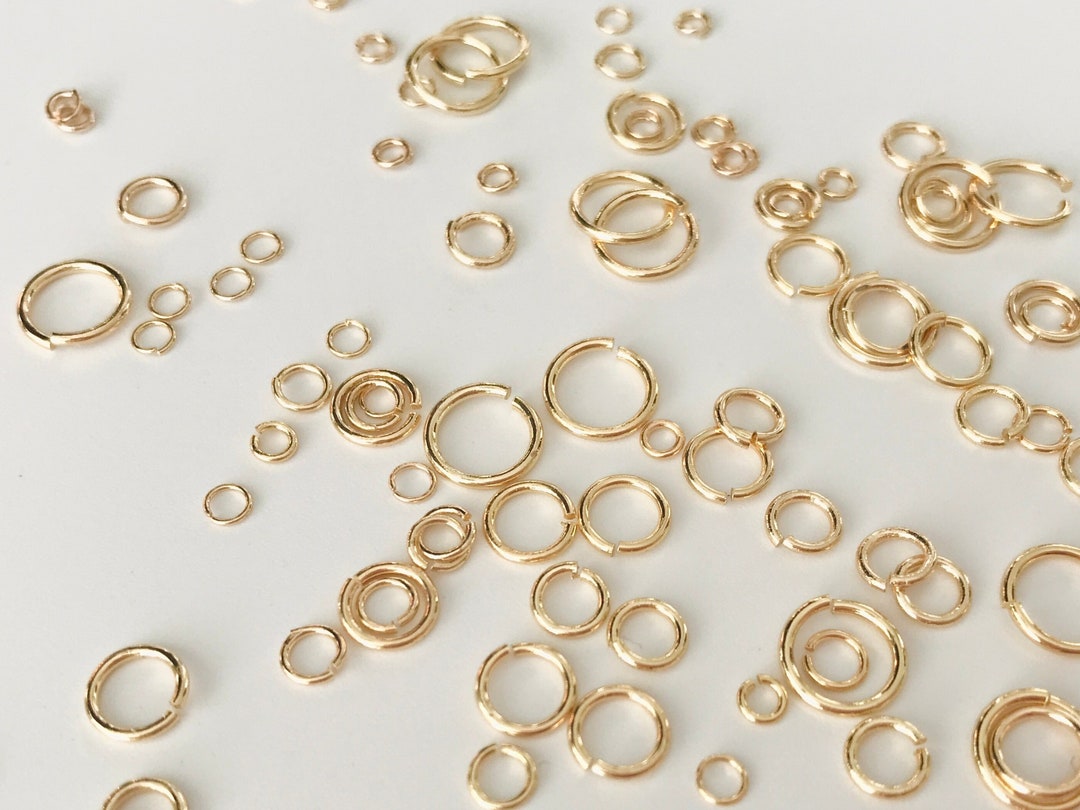 14K Gold Plated Jump Rings for Crafting/jewelry | 14K Gold Plated Brass ...