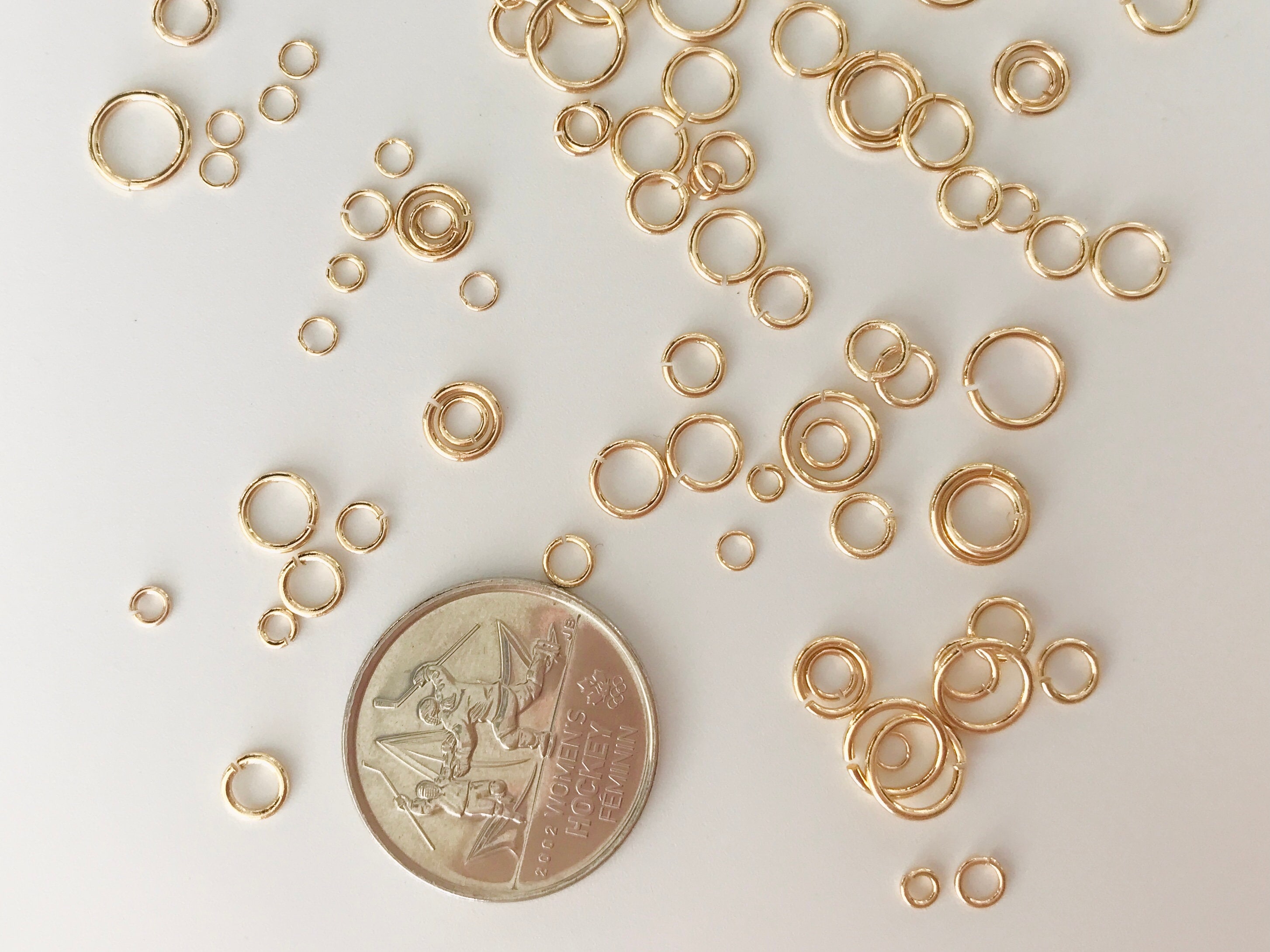 14K Gold Plated Jump Rings for Crafting/jewelry 14K Gold - Etsy