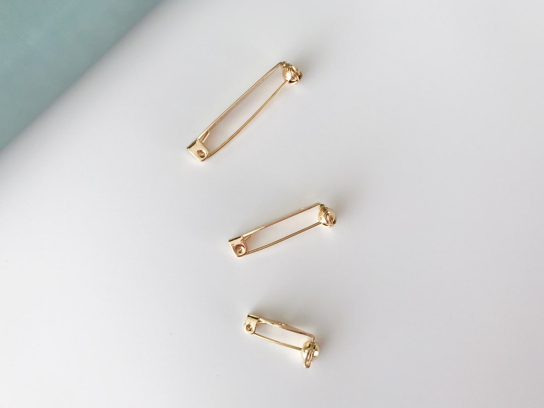 Light Gold Pin Back | Brooch Clasp | Brooch Pin Back | Badge Pin Back ...
